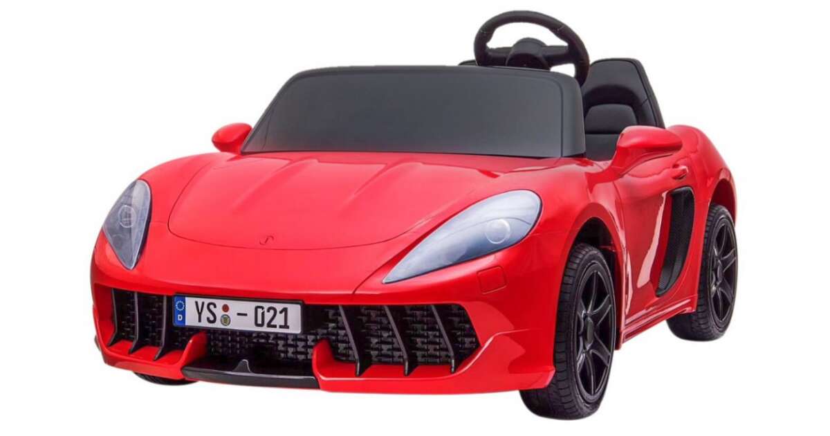 Piros elektromos autó, Bluetooth, pneumatikus kerekek, 2 ülés | Pepita.hu