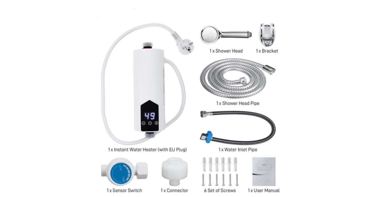 Set de dus cu incalzitor de apa electric RYK-006 | Pepita.com