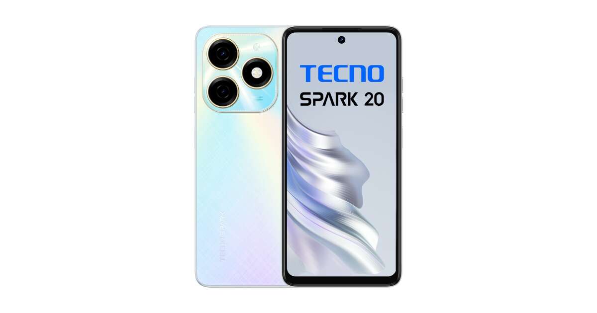 Tecno Spark 20 4G 256GB 8GB RAM, NanoSIM, Mobiltelefon, Cyber White | Pepita.com