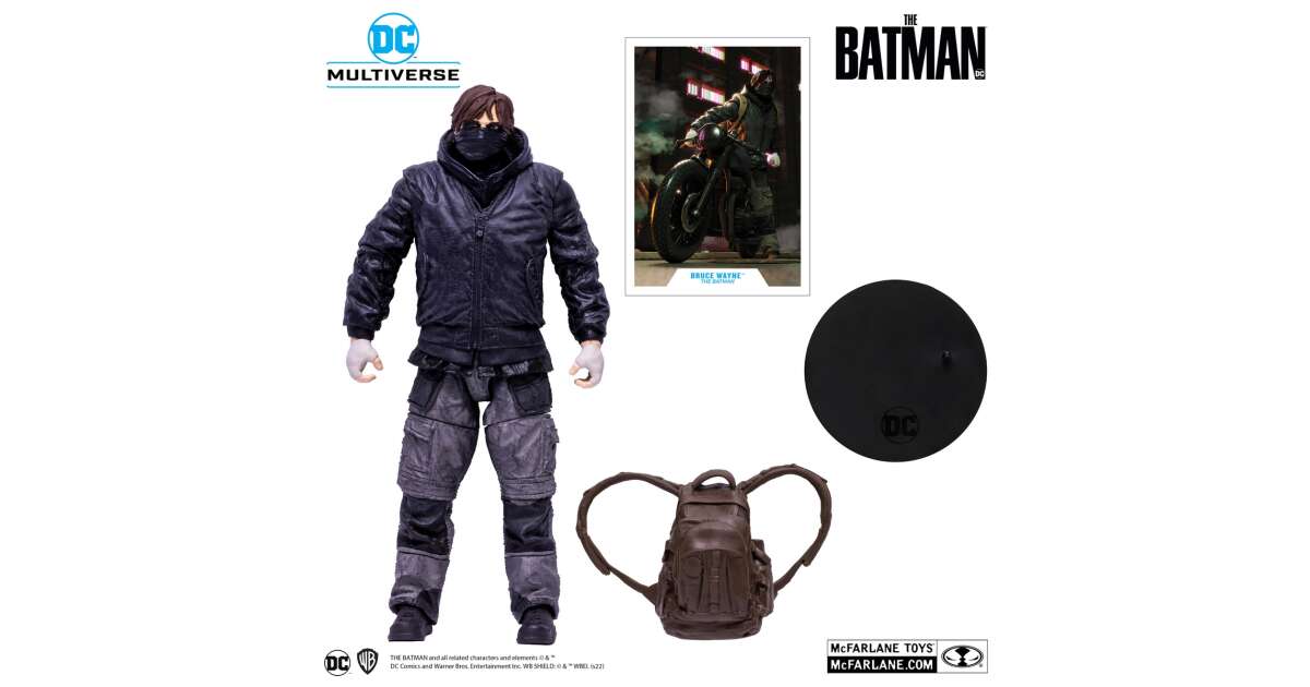 The Batman Bruce Wayne & Drifter motorcycle DC multiverse figura szett ...