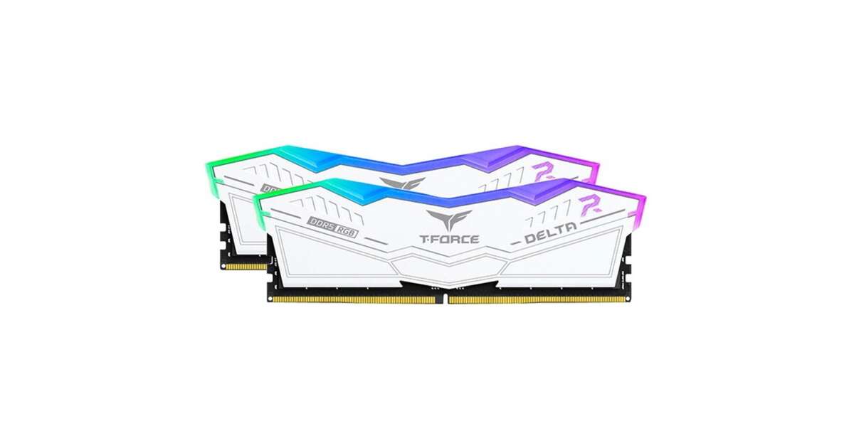 TeamGroup 64GB / 6000 Delta RGB White DDR5 RAM KIT (2x32GB) | Pepita.hu