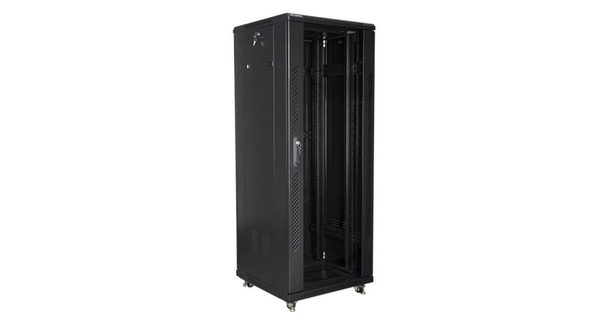 Lanberg FF01-6632-12B 19 32U 600x600mm Szabadonálló Fekete Rack ...
