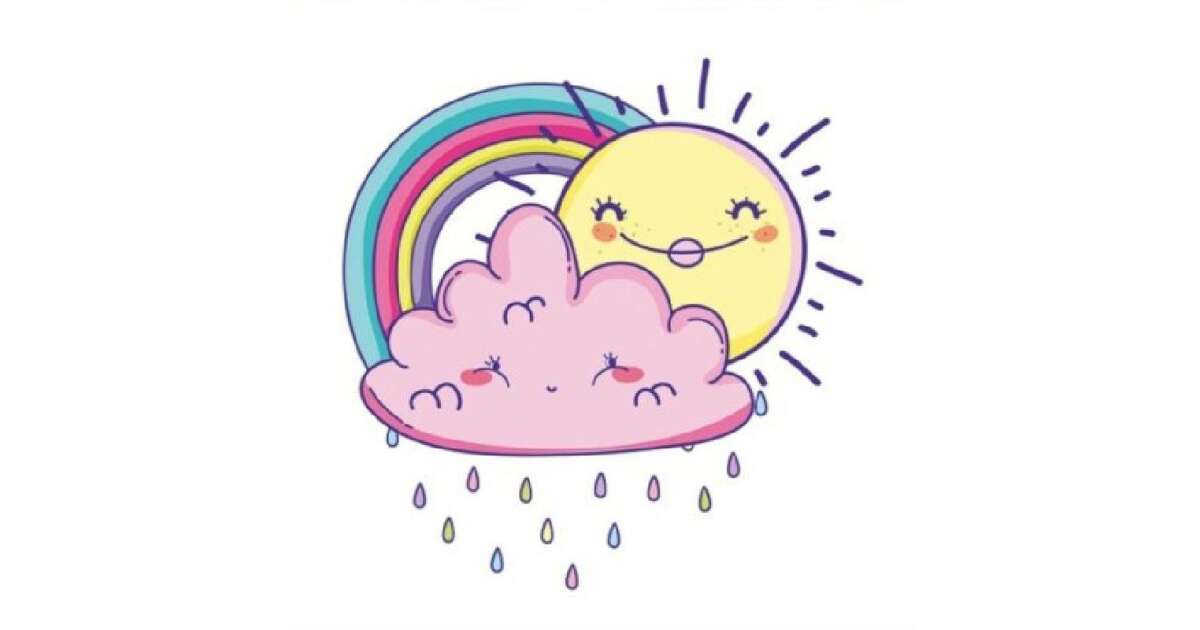 Napocska szivárvánnyal, gyerekszoba ablakmatrica | Pepita.hu