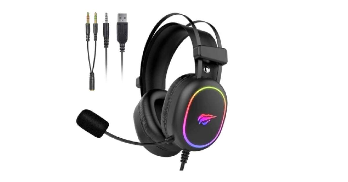 Havit Gamenote H2016D Gamer Headset, mikrofonos, gaming, USB, jack ...