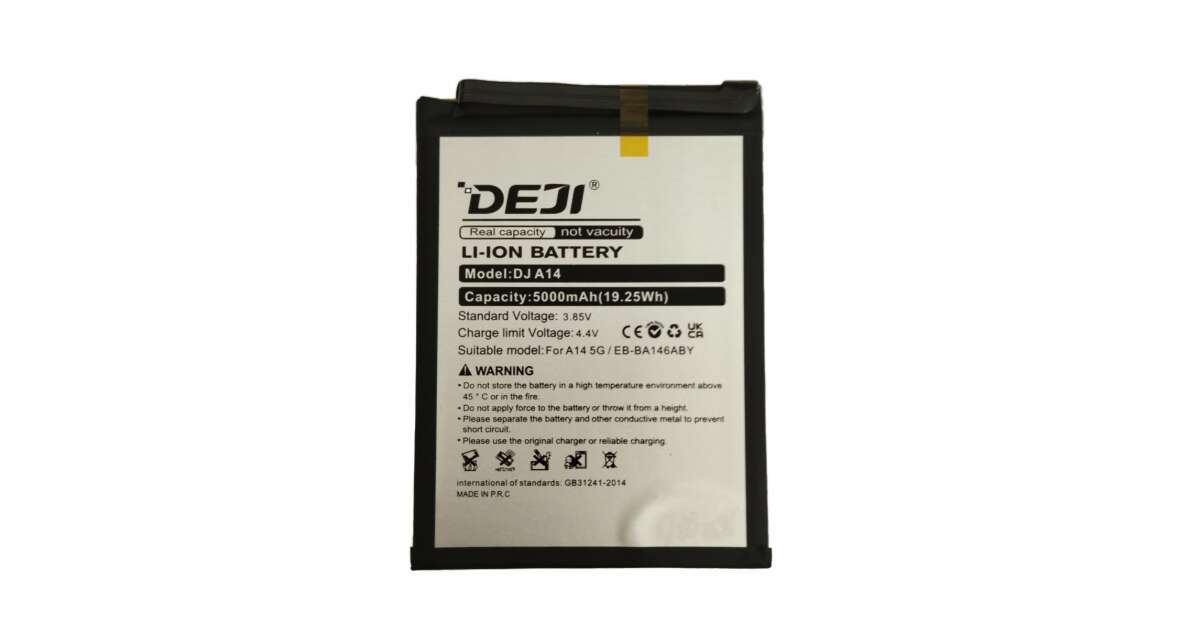 Deji DJ A14 - Samsung Galaxy A14 5G Akkumulátor - 5000mAh | Pepita.hu