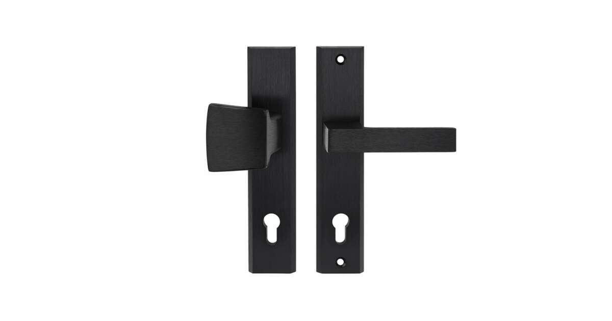 TOTAL Bejárati Kilincs - Balos - Fekete - 90mm | Pepita.hu