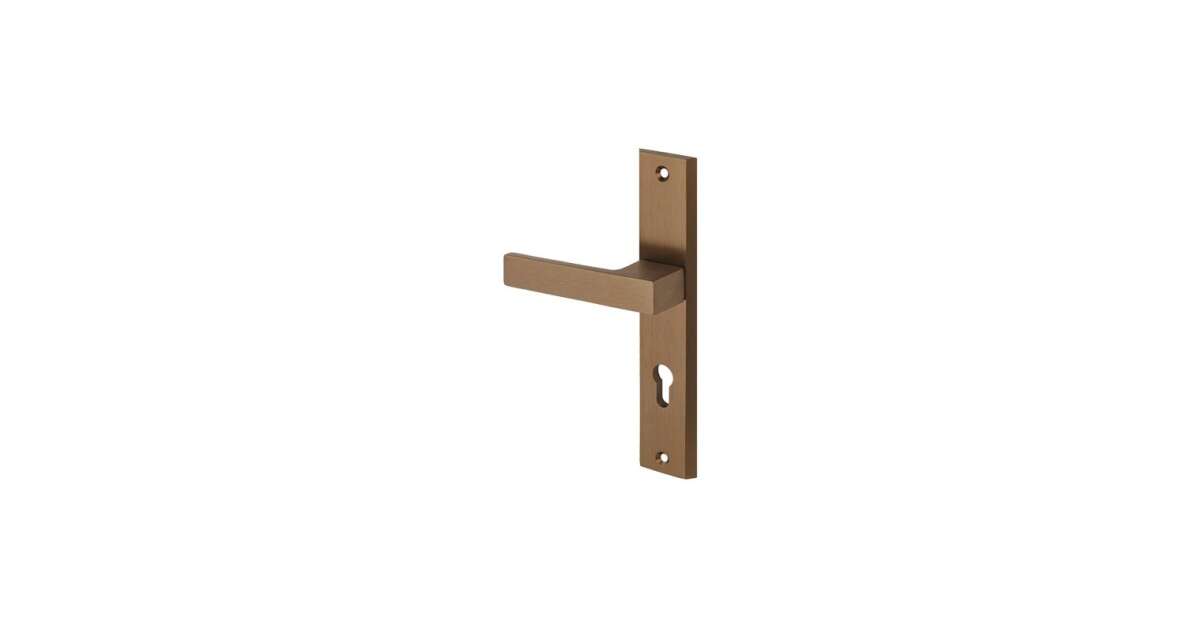 TOTAL bejárati ajtó gomb/kilincs bronz balos, 92mm Cilinderbetét Fix ...