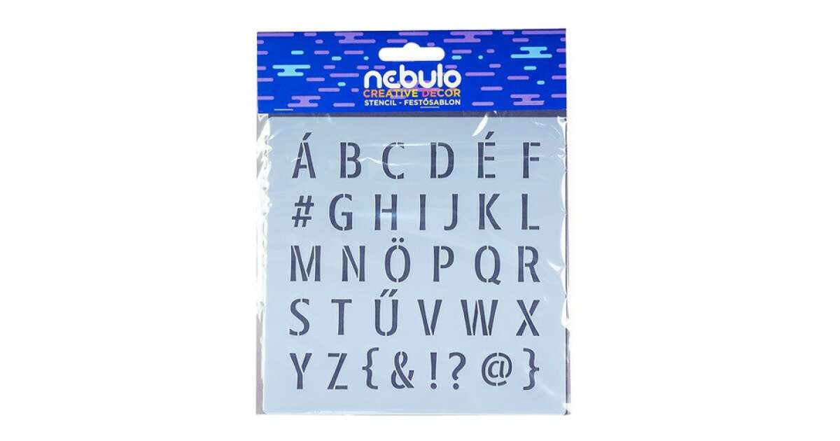 Kreatív stencil festősablon Nebulo betűk | Pepita.hu