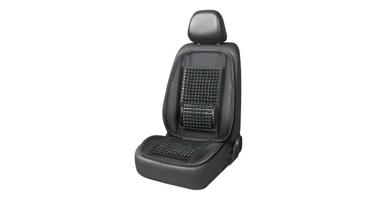 Husa scaun auto cu bile de masaj si suport lombar dimensiuni 98 x 49 cm ...