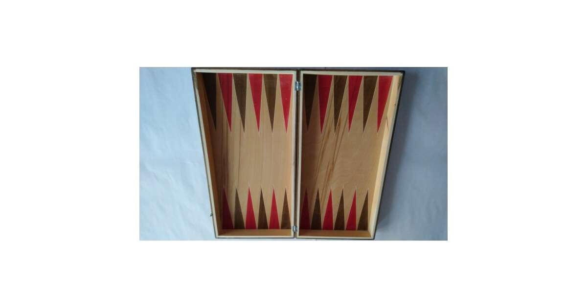 Ručne vyrobená drevená sada šach, dáma, backgammon s číslovanými ...