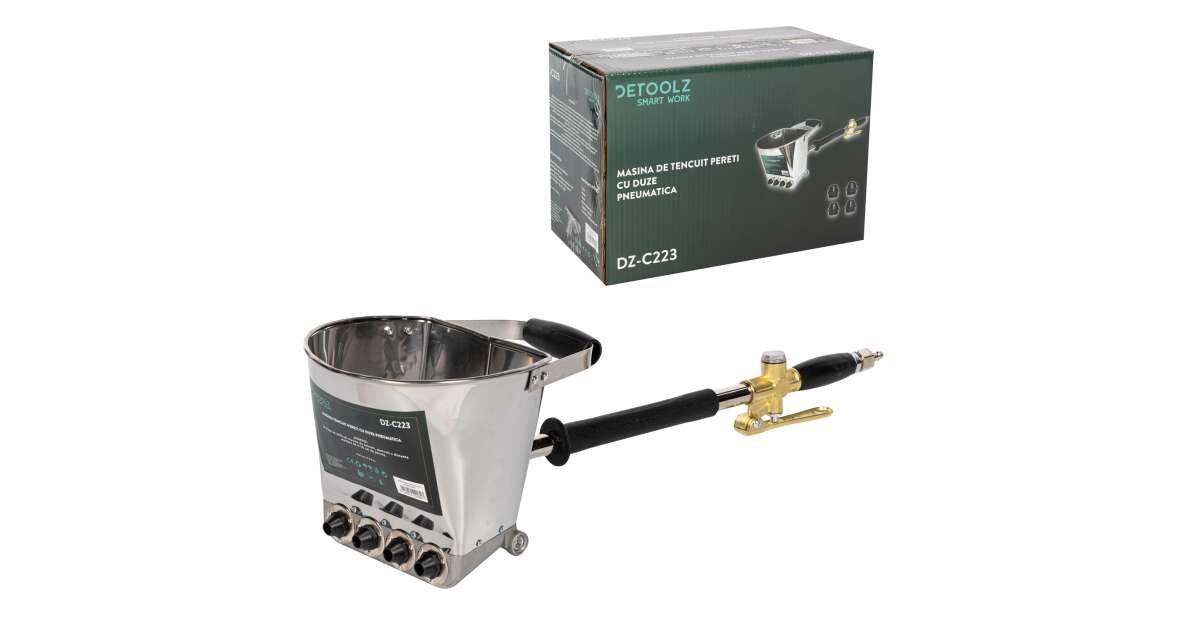 Pneumatic Machine Plastering Walls with Nozzles | Pepita.com