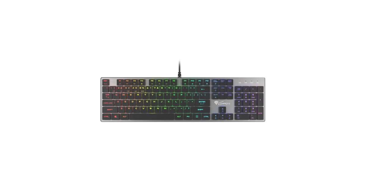 Genesis Thor 420 RGB mechanikus billentyűzet, Slim Blue Switch, USB ...