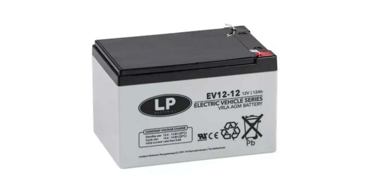 Ólom-sav akkumulátor RITAR EV12-12 AGM 12V / 12 Ah - 151 / 98 / 95 mm ...