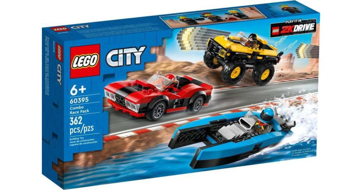 LEGO City Versenyautó és Hajó Csomag - 6+ (60395) | Pepita.hu