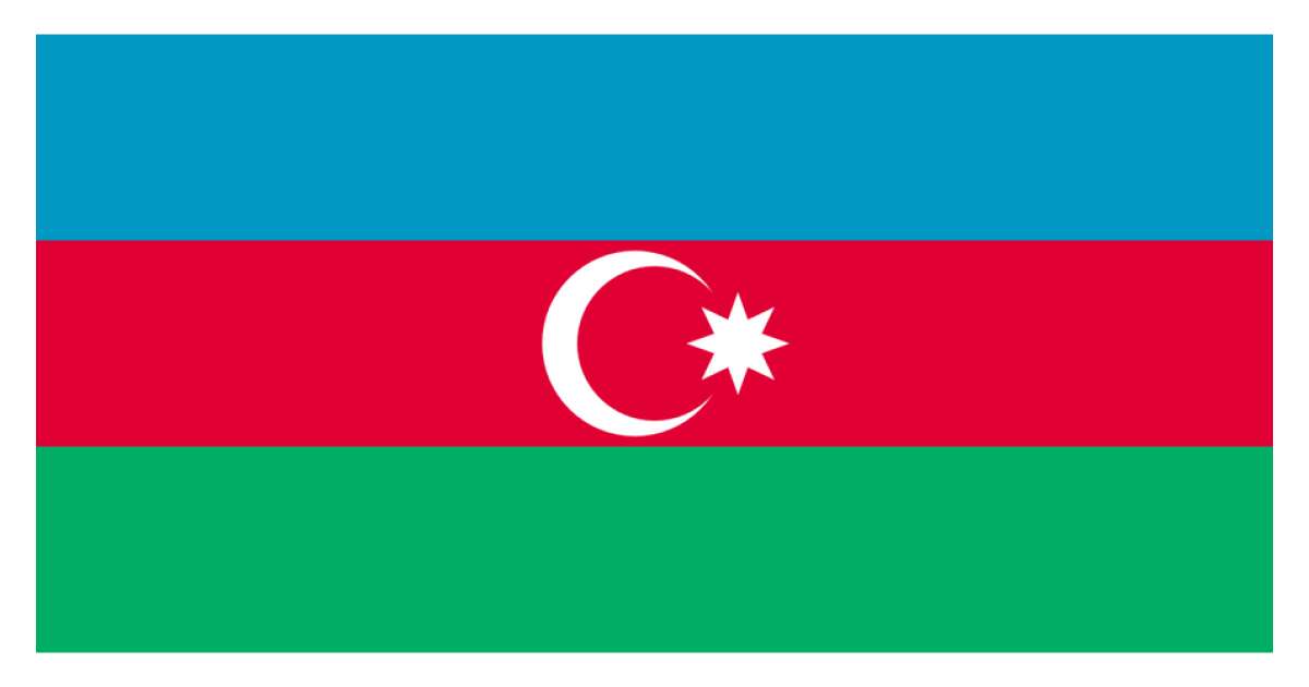 Nemzeti lobogó ország zászló nagy méretű 90x150cm - Azerbajdzsán, azeri ...