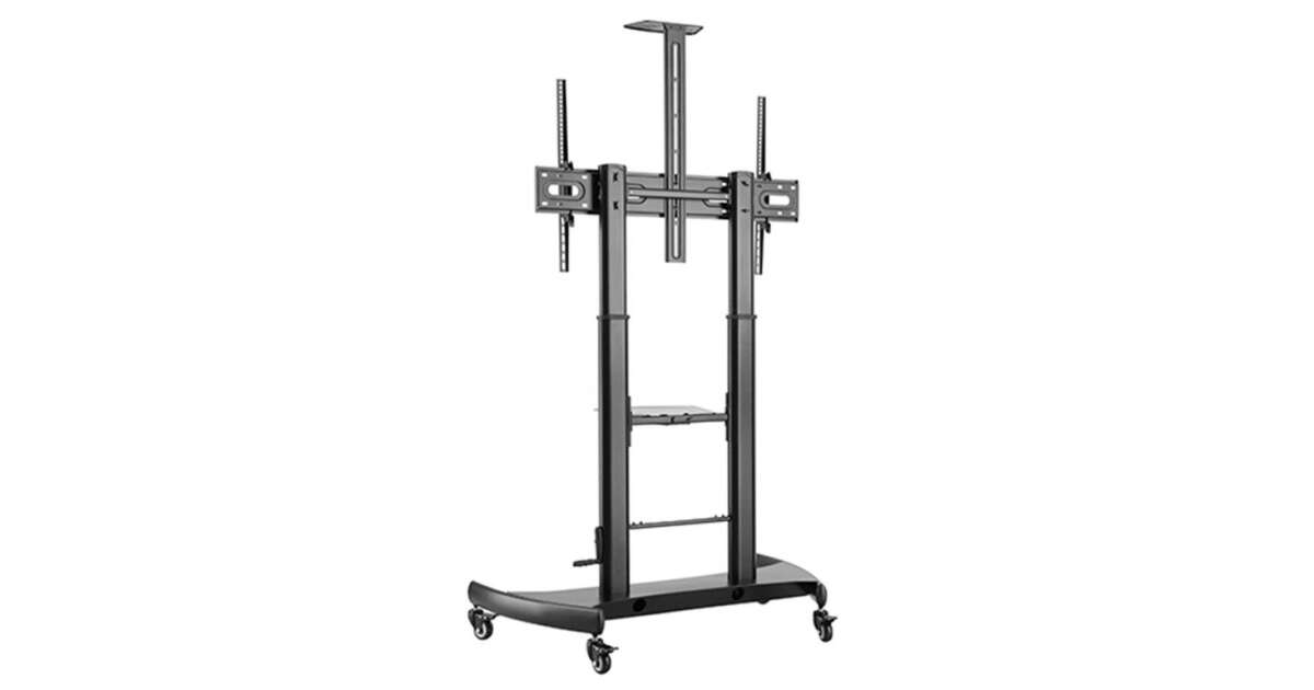 Gembird - Height adjustable TV floor stand with caster wheels 60-100 ...