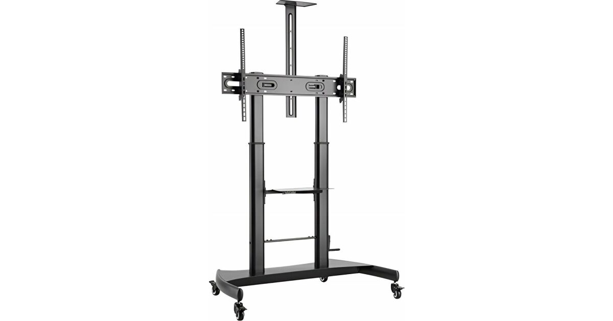 Gembird - Height adjustable TV floor stand with caster wheels 60-100 ...