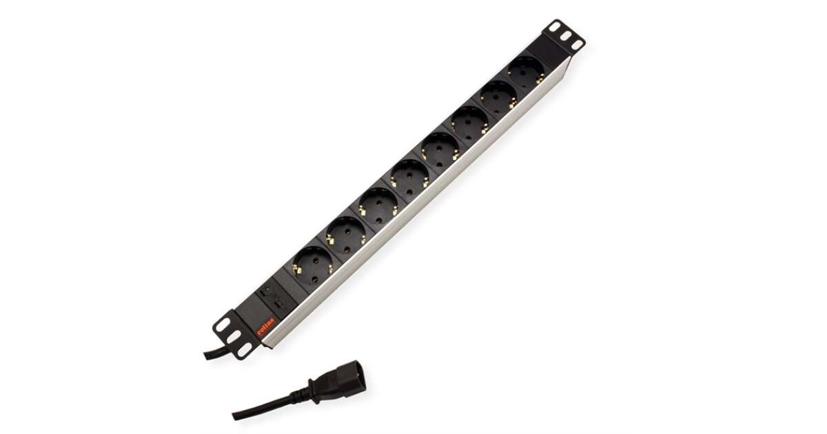 ROLINE PDU Rack-be, 8x Schuko, C14 M, 2 m - 19.07.1622-10 | Pepita.hu