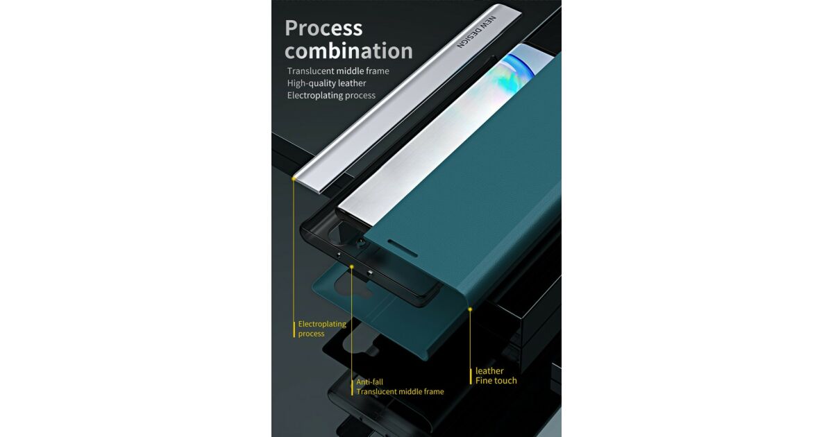 Samsung Galaxy S22 Ultra 5G SM-S908, Husă cu deschidere laterală ...