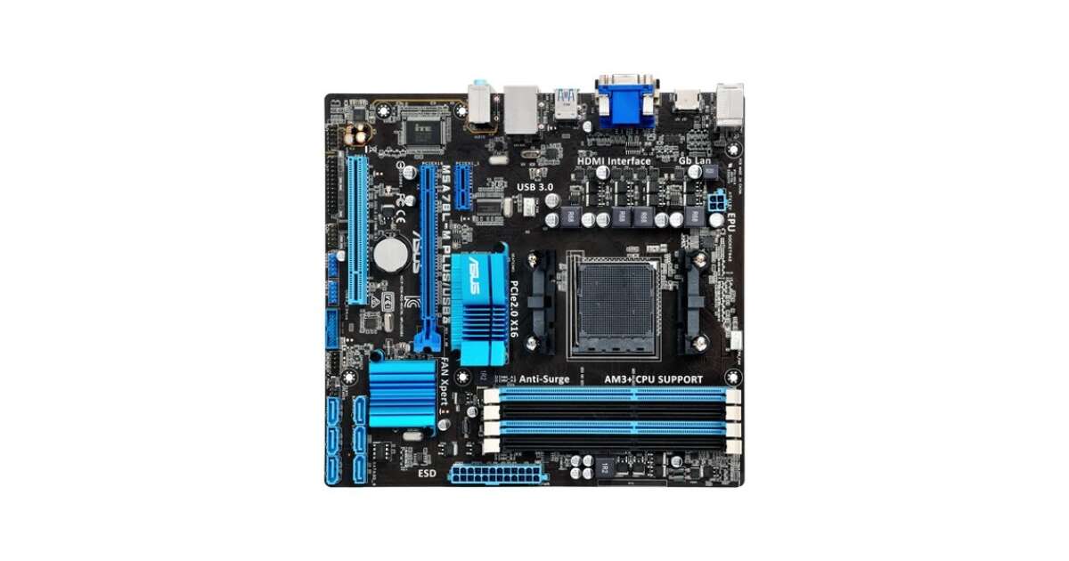 ASUS AM3+ M5A78L-M PLUS/USB3 AMD 760G, mATX alaplap | Pepita.hu