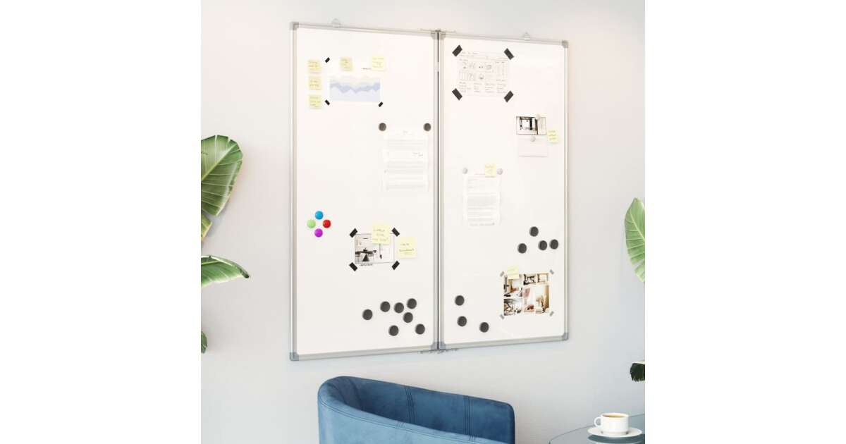 vidaXL összecsukható alumínium mágnestábla 100x100x1,7 cm | Pepita.hu