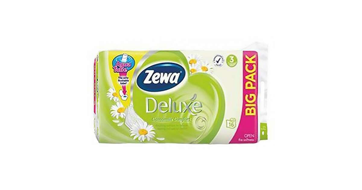 Toalettpapír ZEWA Deluxe 3 rétegű 16 tekercses Camomile | Pepita.hu