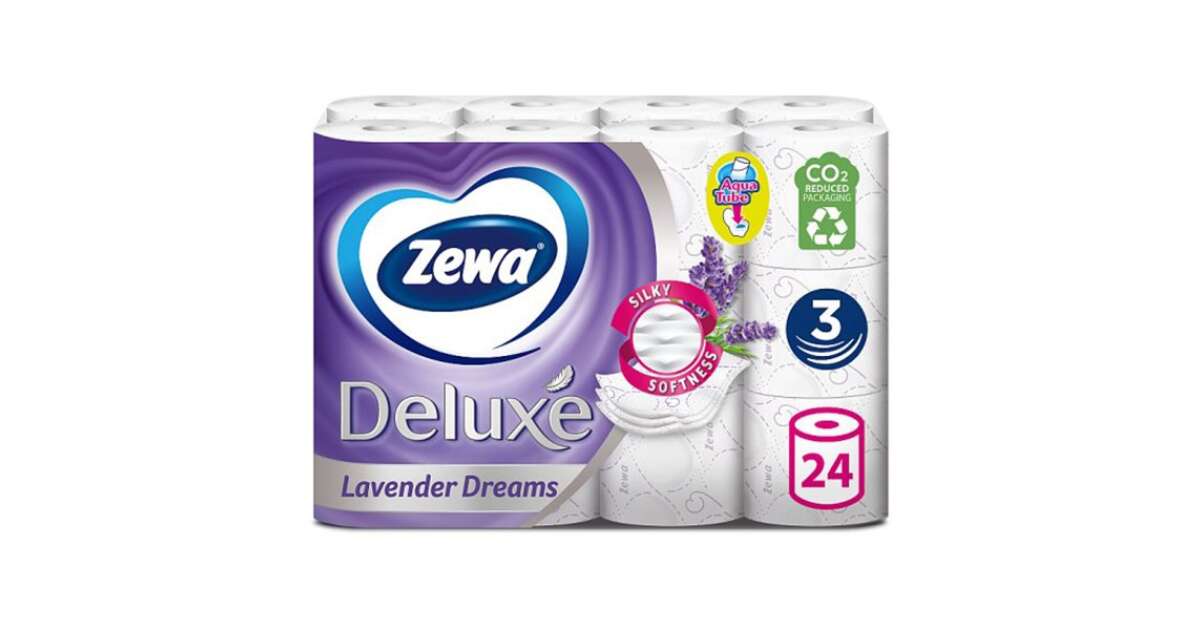 Toalettpapír ZEWA Deluxe 3 rétegű 24 tekercses Levendula | Pepita.hu