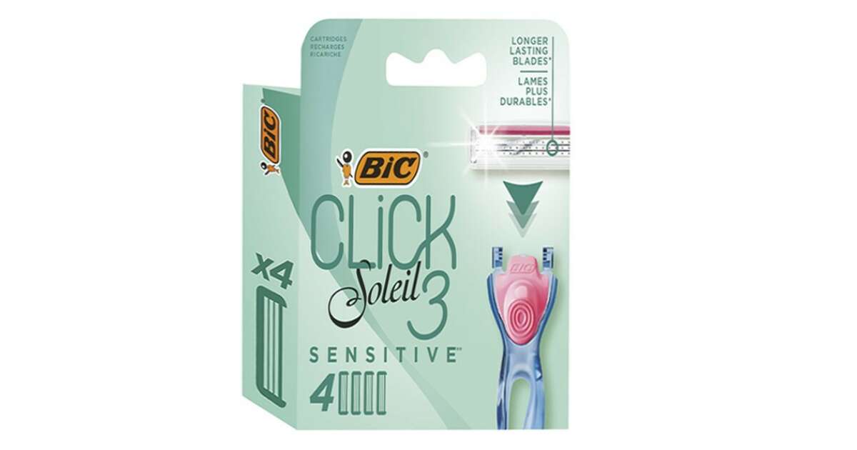 Borotvafej BIC Soleil Click3 Sensitive női 4 darab/bliszter | Pepita.hu