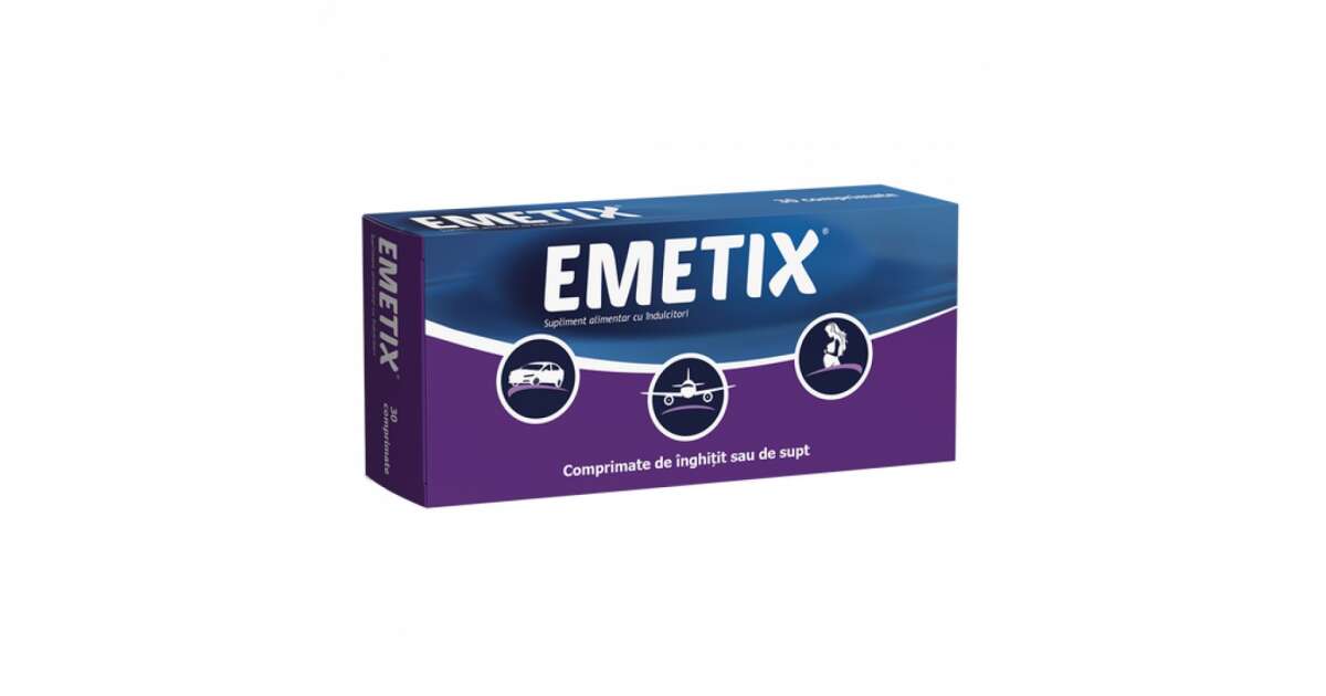 Emetix Hányinger Elleni Gyömbér és B6-vitamin Tabletta - 30 db | Pepita.hu