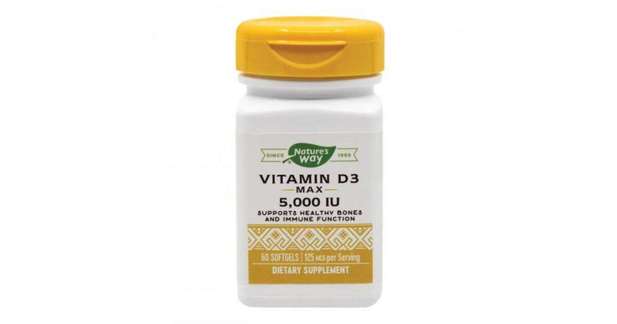 Vitamina D3 5000 UI Nature's Way, 60 capsule, Secom | Pepita.com