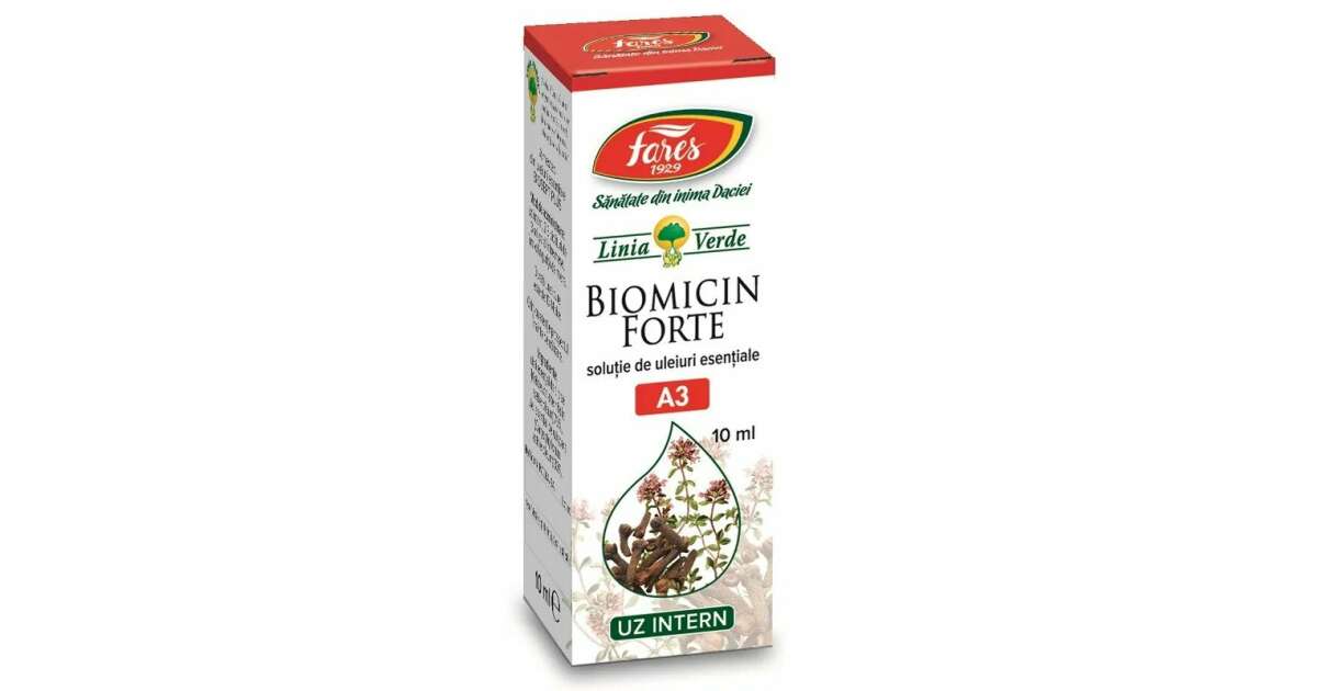 Ulei Biomicin Forte, A3, 10 ml, Fares | Pepita.com