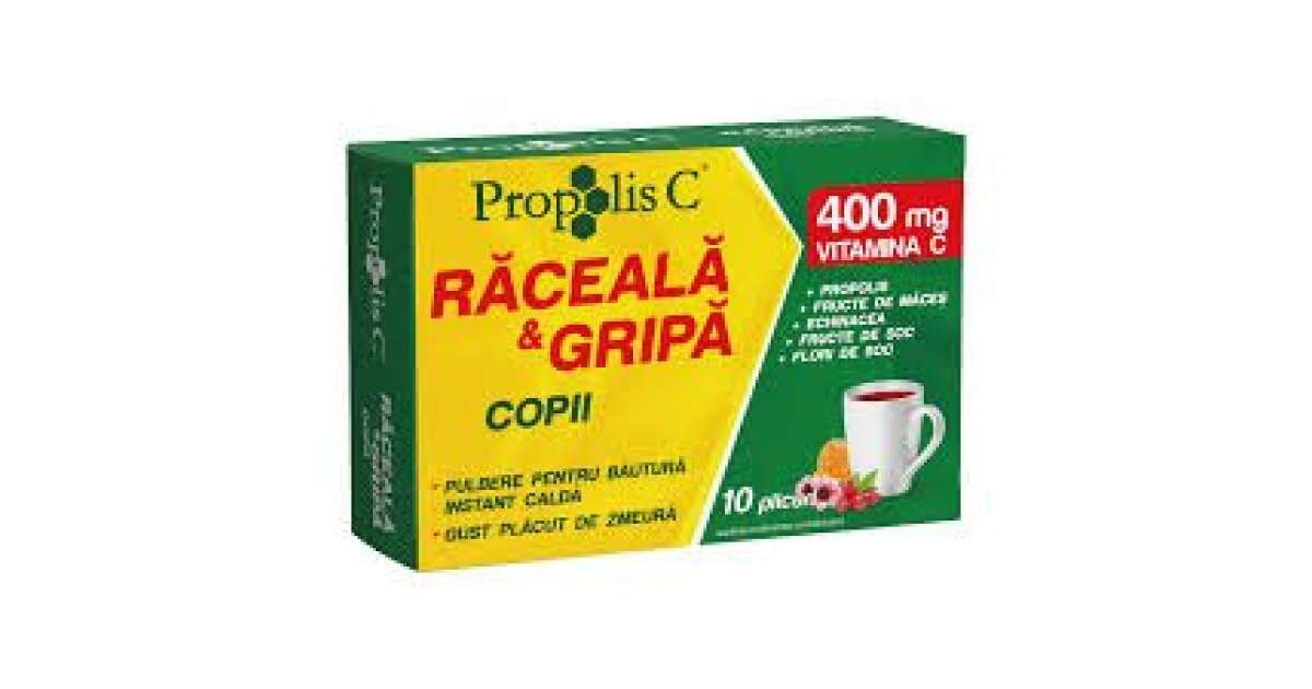 Propolis C raceala si gripa copii, 10 plicuri, Fiterman Pharma | Pepita.com