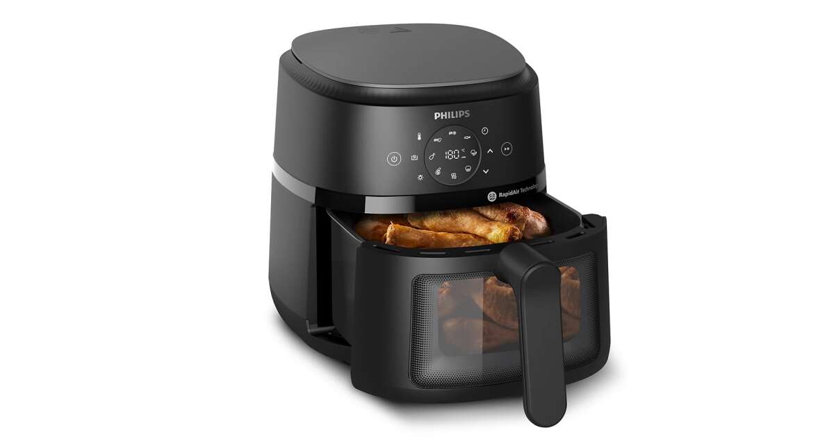 Philips NA220/00 Cuptor cu aer cald, 4.2L, 1500W, negru | Pepita.com