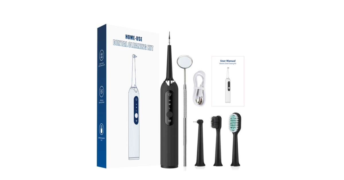Set curatare dentara Axeloni ®, periuta electrica, aparat pentru ...