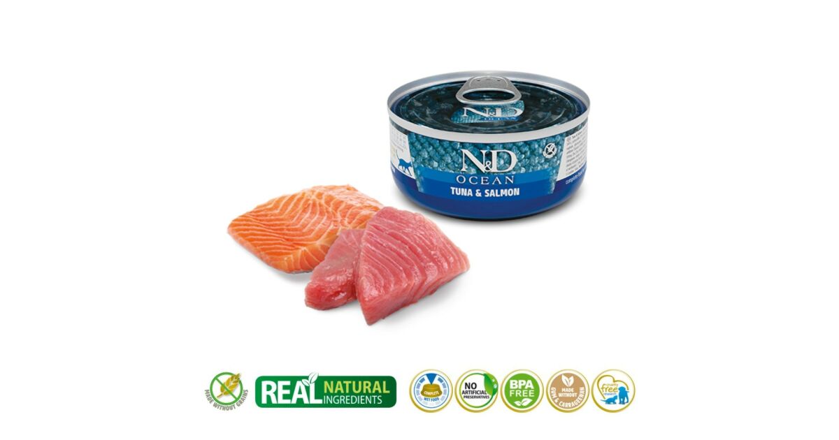 N&D Ocean cat conservă ton&somon 70g | Pepita.com