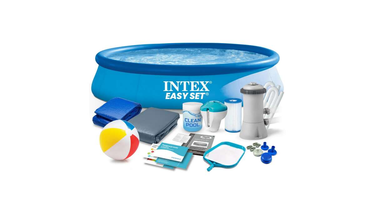 Bővített kerti medence 396 x 84 cm-es szett 15in1 intex 28142 | Pepita.hu