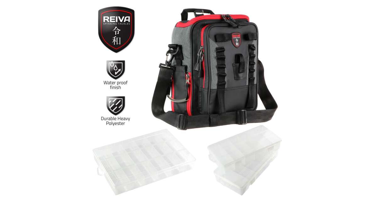 Reiva Pathfinder geantă de spinning 25x30x15cm cu 3 cutii | Pepita.com
