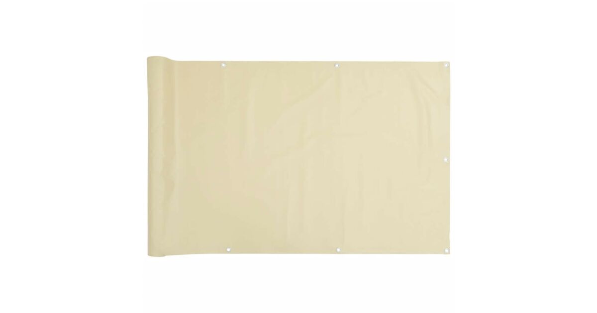 vidaXL Kerti Paraván - PVC - 500x90 cm - Krémszínű | Pepita.hu