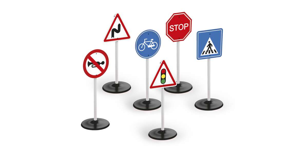 Nagy útjelző táblák készlete - 6 darab | Pepita.hu
