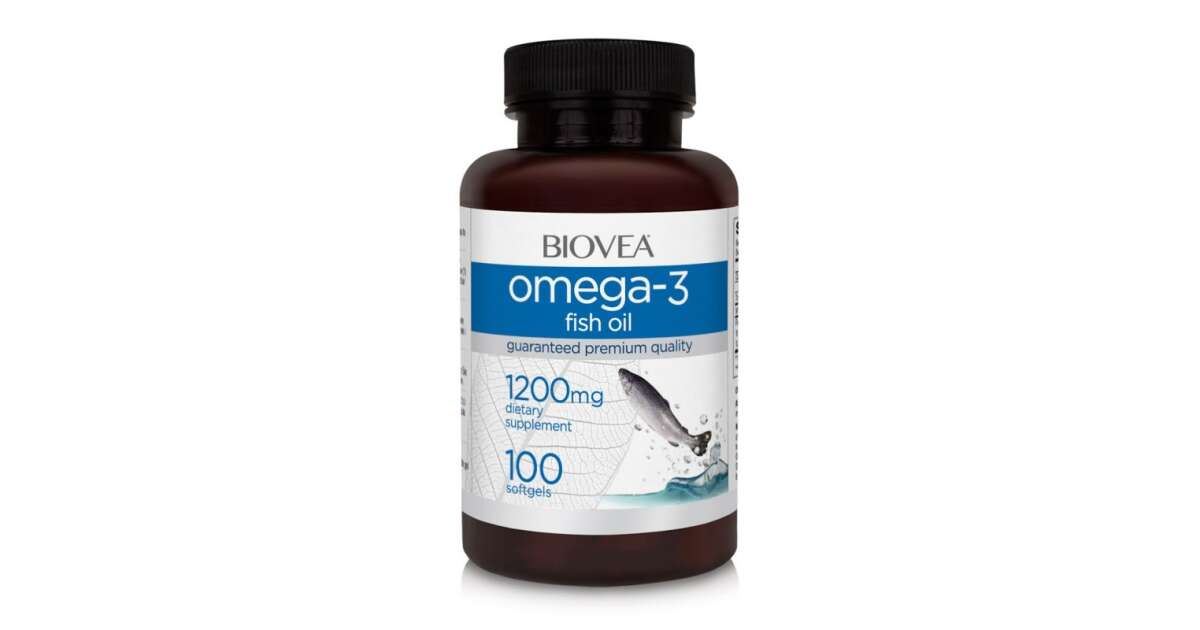 Biovea Omega 3, halolaj , 1200 mg, 100 Kapszulák | Pepita.hu