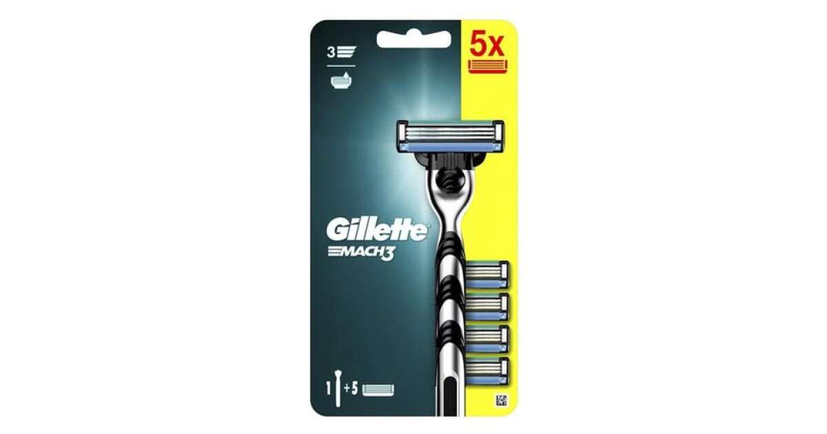 Borotva GILLETTE Mach3 Base H + 5 betét | Pepita.hu