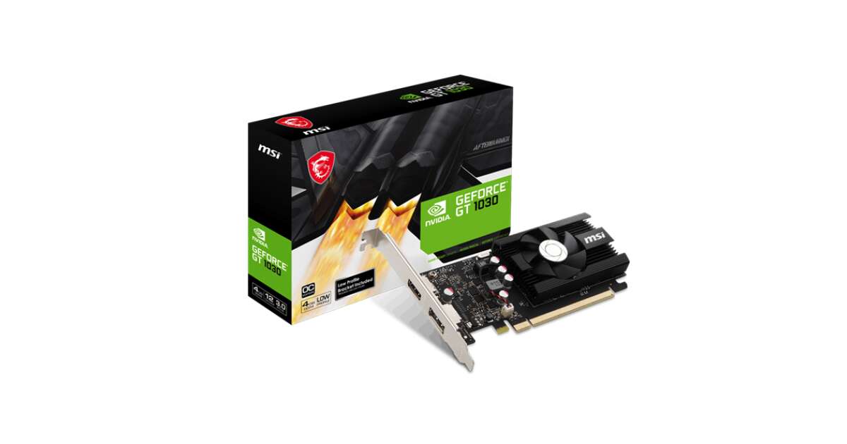MSI karta graficzna PCI-Ex16x NVIDIA GT 1030 4GH LP OC 4GB DDR4 GT 1030 ...