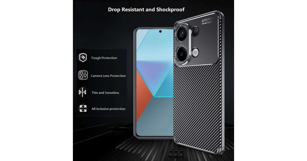 Xiaomi Poco X6 Pro Karbon Tok - Ütésálló Védelem | Pepita.hu