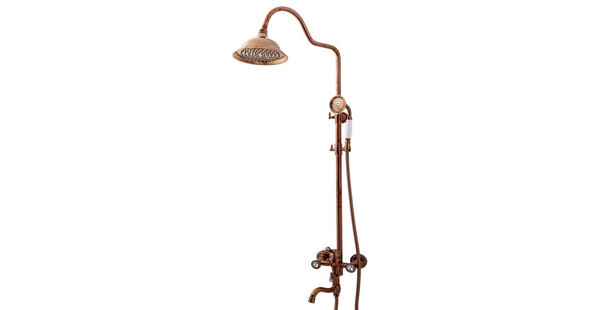 Blackswan Shower Column, M202 type, rose gold model, 3 legs, bell-type ...