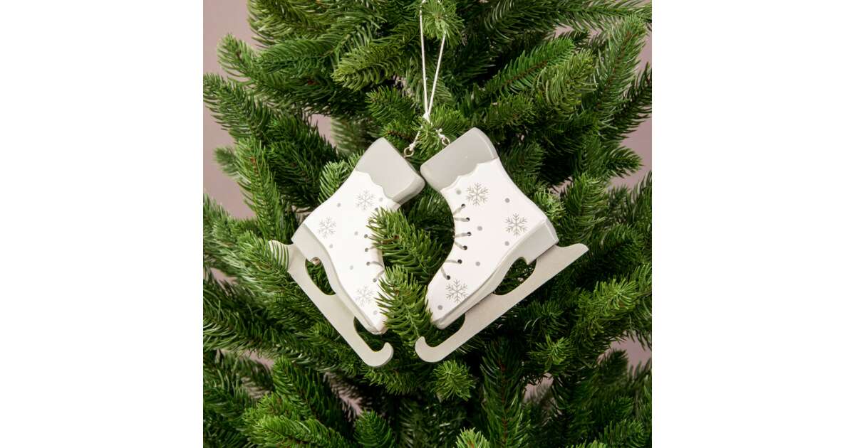 1 pár korcsolya karácsonyfadísz 10 x 12cm | Pepita.hu