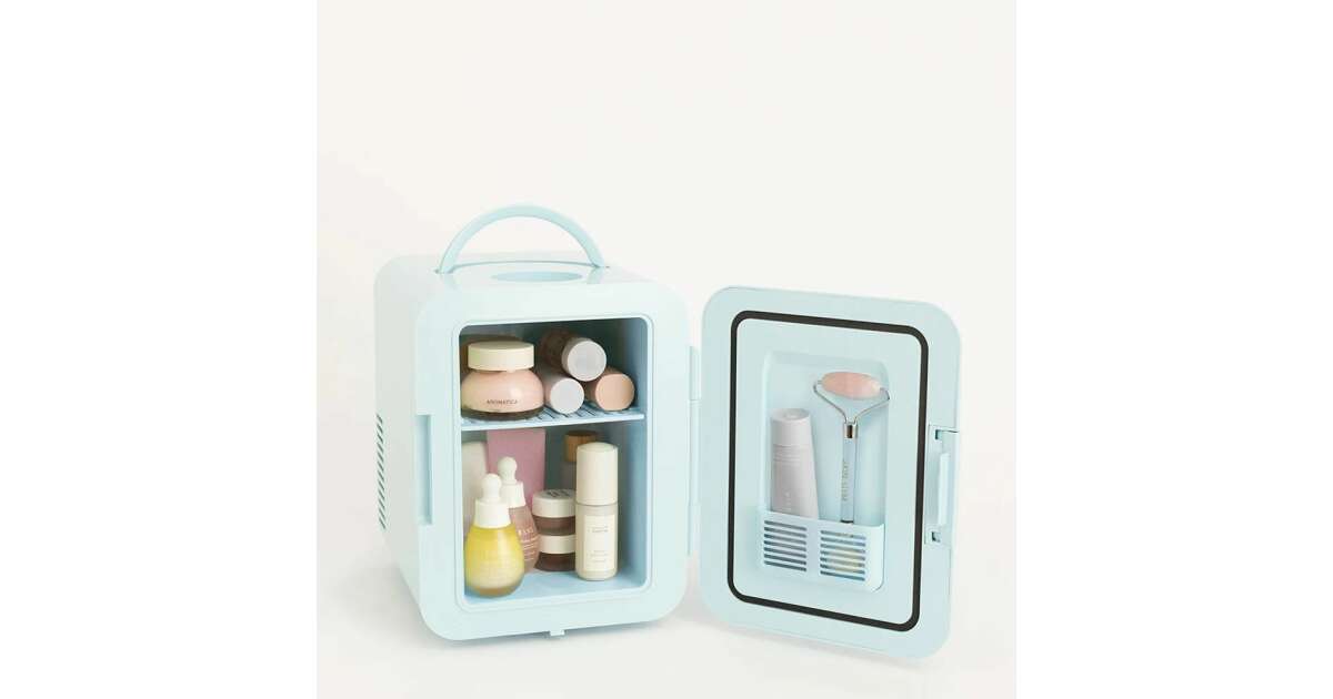 Mini frigider pentru cosmetice, CREATE, Mini Box, 4 litri, bleu pastel ...