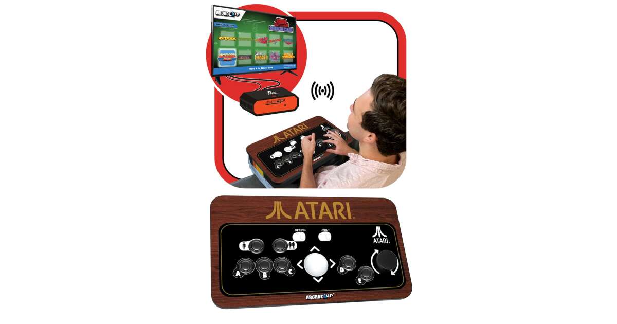 ARCADE1UP retro konzol, Atari Couchcade, 10 klasszikus játék, TV ...