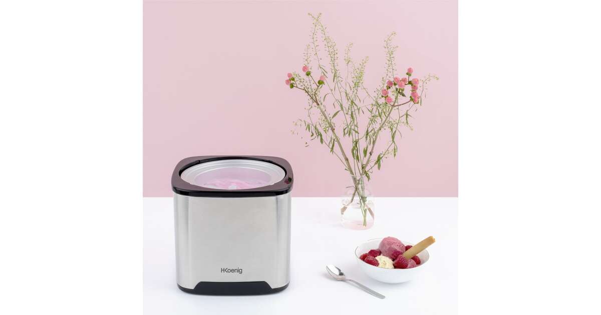 Masina de inghetata, H.Koenig, SRB80, 2 litri, inox | Pepita.com