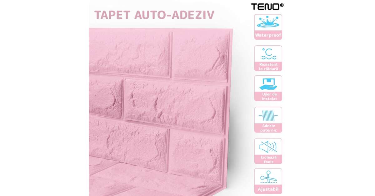 Teno® 3D Tégla Tapéta - Öntapadós - 53 nm | Pepita.hu