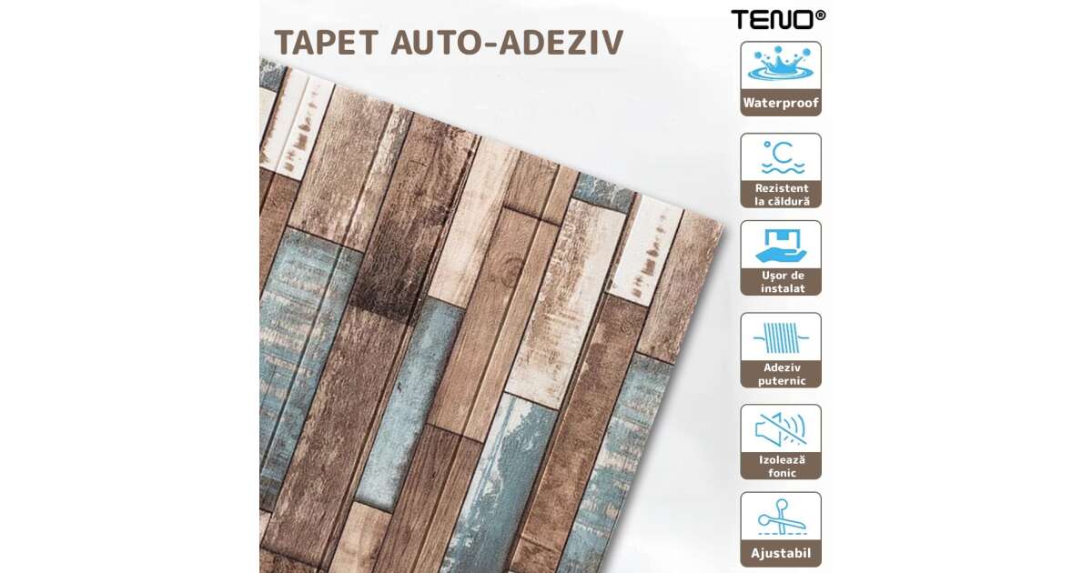 Teno® 3D Falpanel Tapéta - Fa Modell - 80 db - 39,2 nm | Pepita.hu